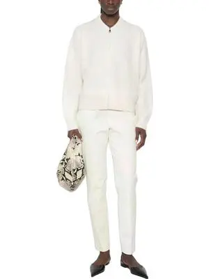 Fabiana Filippi Zip-up Waffle-knit Cardigan - Neutrals