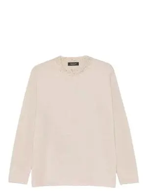 Fabiana Filippi Long Sleeve Crew Neck T-shirt - Neutrals