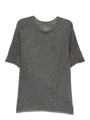 ISAAC SELLAM EXPERIENCE Raw-edge Short-sleeve T-shirt - Grey