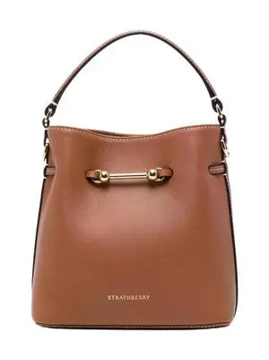 Strathberry Mini Corda Bucket Bag - Brown