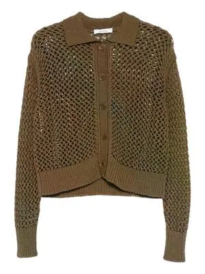 Max Mara Open-knit Cardigan - Green