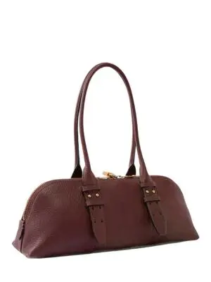 Pinko Love Birds Leather Tote Bag - Brown