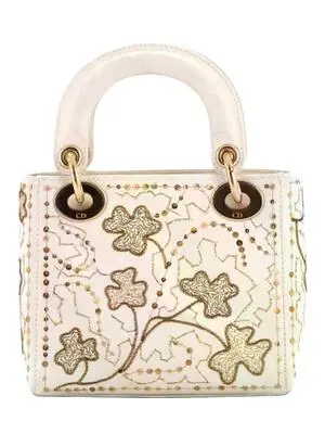 Dior Lady Chain Bag Embroidered Calfskin Mini Satchel - Multicolour
