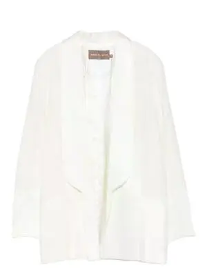 SIMONA CORSELLINI Shawl-lapel Blazer - White