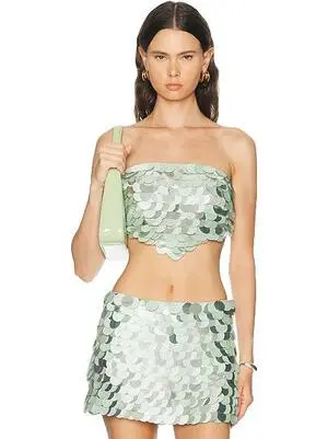 Retrofete Maeva Sequined Top - Matcha