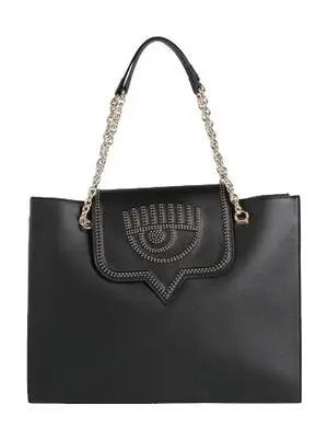 CHIARA FERRAGNI Polyurethane Tote Bag With Embellishments - Black