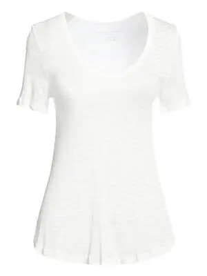 Majestic Filatures Striped Viscose T-shirt - White