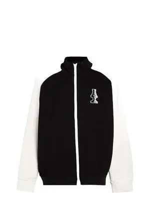 Armani Exchange Two-tone French Terry Sweatshirt - Black