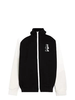 Armani Exchange Two-tone French Terry Sweatshirt - Black