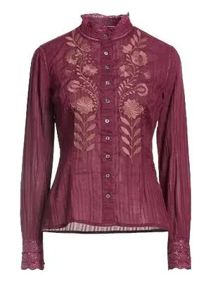 Antik Batik Embroidered Cotton Shirt - Red