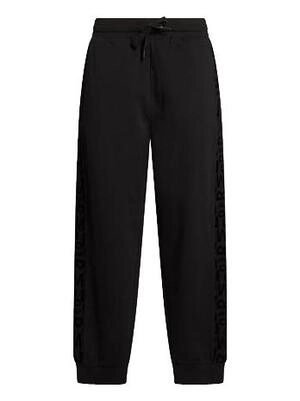 EA7 Cotton And Elastane Track Pants - Black