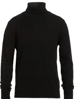 ARAGONA Cashmere Turtleneck - Black