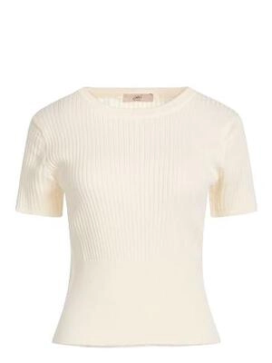 CARLA G. CARLA G. Women's Ribbed Knit Crewneck Sweater Ivory