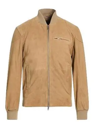 LIU •JO MAN Suede Bomber Jacket - Beige