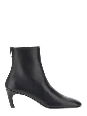 TOTEME Nappa Leather Ankle Boots - Black