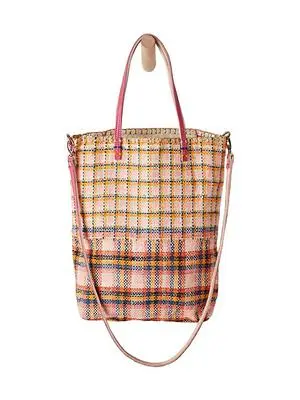 Free People Enshalla Check Woven Tote Bag - Multicolor