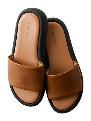 FP COLLECTION Wrenly Slip-on Sandals - Tan