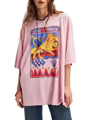 SABBI Zodiac Graphic Oversized T-shirt - Leo