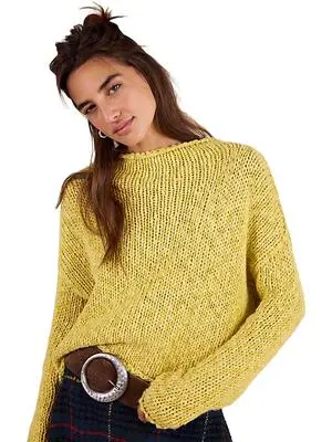 Free People Free People Opal Rollneck Knit Jumper Mango Mint