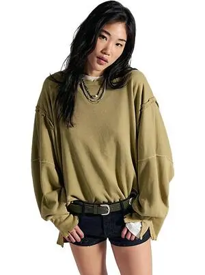 We The Free We The Free Camden Oversized Sweatshirt With Exposed Seaming Python