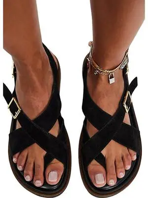 FP COLLECTION Safari Sandals - Black