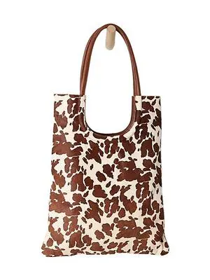 Free People Bronson Cowhide Tote Bag - Brown Pattern