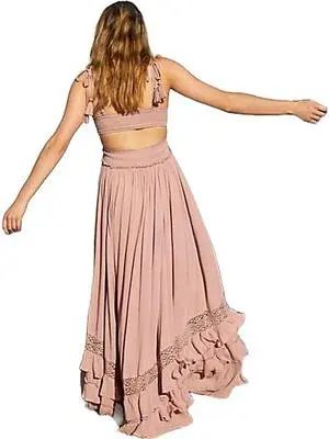 Free People Santa Maria Maxi Dress - Timberwolf
