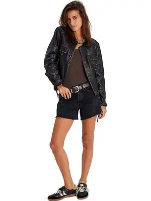 AGOLDE Parker Long Denim Shorts - Fright