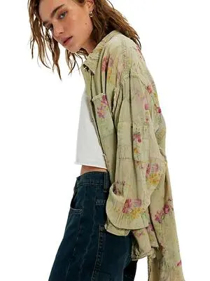 MAGNOLIA PEARL Magnolia Pearl Adison Workshirt With Mixed Buttons And Patches Multicolor