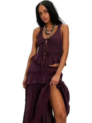 Free People Bare Bliss Maxi Skirt Set - Fig