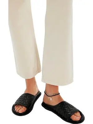 VIBAE Saint Tropez Woven Slide Sandals - Black