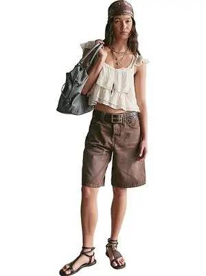 We The Free Montana" Bermuda Denim Shorts - Chocolatier
