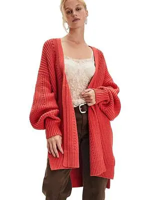Free People Free People Nightingale Cardigan Paprika