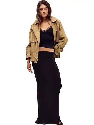Norma Kamali Obie Long Skirt - Black