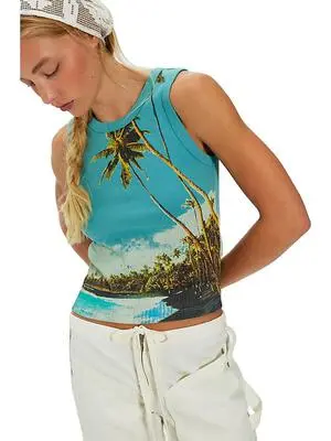 Daydreamer Beach Photo Shrunken Tank Top - Shoreside