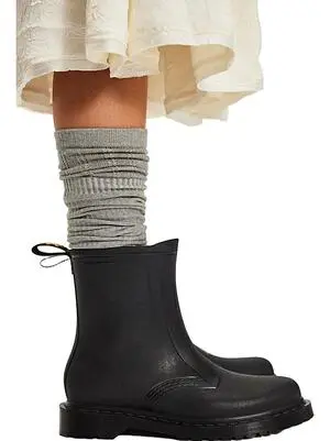 Dr. Martens 1460 Ankle Rain Boots - Black