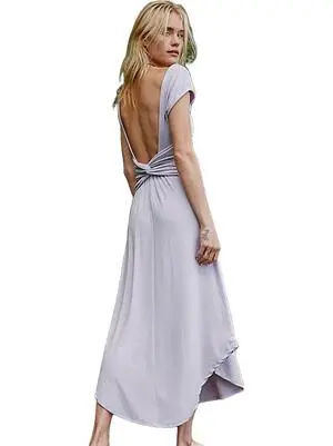 Free People Chateau Low-back Midi Dress - Iris