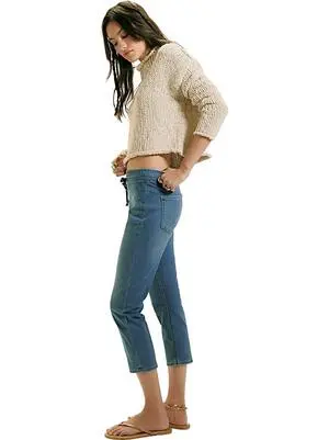 We The Free Knockout Mid-rise Crop Jeans - Echo
