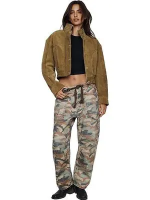 We The Free Moxie Printed Low-slung Barrel Jeans - Multicolor