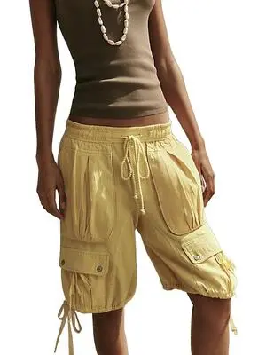 We The Free Sundown Parachute Shorts - Straw