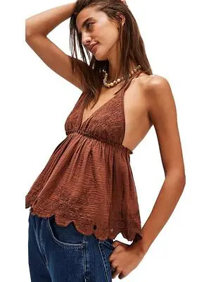 INTIMATELY Sunny Days Cami With V-neck And Criss-cross Straps - Nutmeg