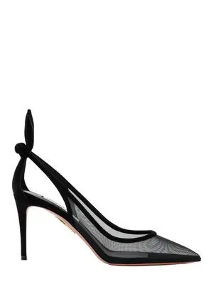 AQUAZZURA Bow-tie Mesh Pumps - Black