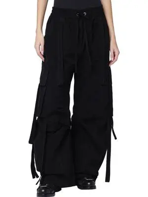 Dolce & Gabbana Waxed Cotton Cargo Trousers - Black