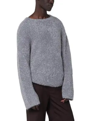 Séfr Jermaine Sweater In Bouclé Yarn - Grey