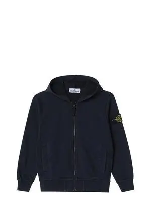 Stone Island Cotton Zip-up Hoodie - Blue