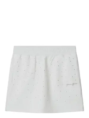 GOLDEN GOOSE Embellished Cotton Mini Skirt - White