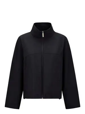 Herno High-neck Jacket In Wool-touch Fabric - Black