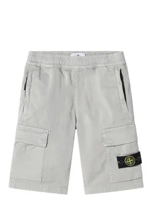 Stone Island Cotton Cargo Shorts - Grey