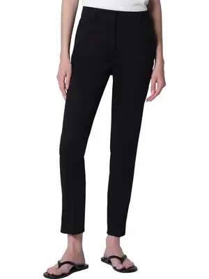 Max Mara Stretch Cotton Cigarette Trousers - Black