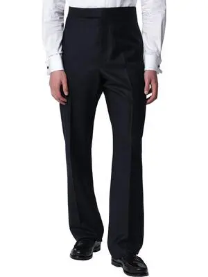 Thom Browne Navy Wool Trousers - Blue